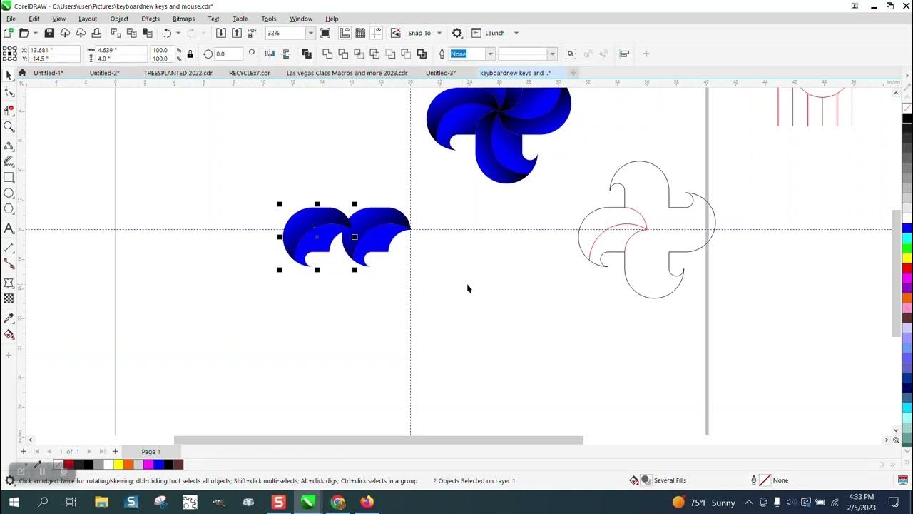 Corel Draw Tips & Tricks Make this shape with Circles and Lines Part 2B ...
