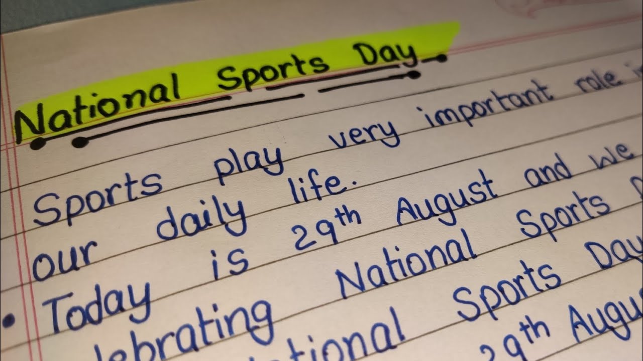 Speech on National Sports Day/Essay Writing on National Sports Day ...