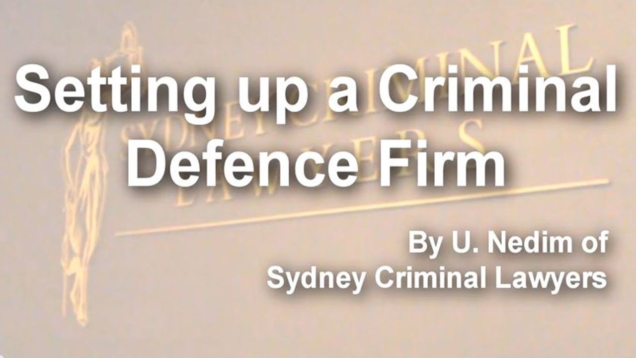 Setting up a criminal defence firm - YouTube