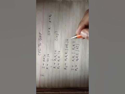 CFG to GNF conversion example 1 - YouTube