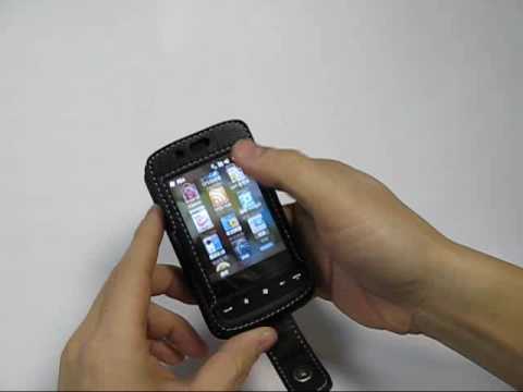 PDair Leather Case for HTC Touch2 T3333 - Flip Type (Black) - YouTube