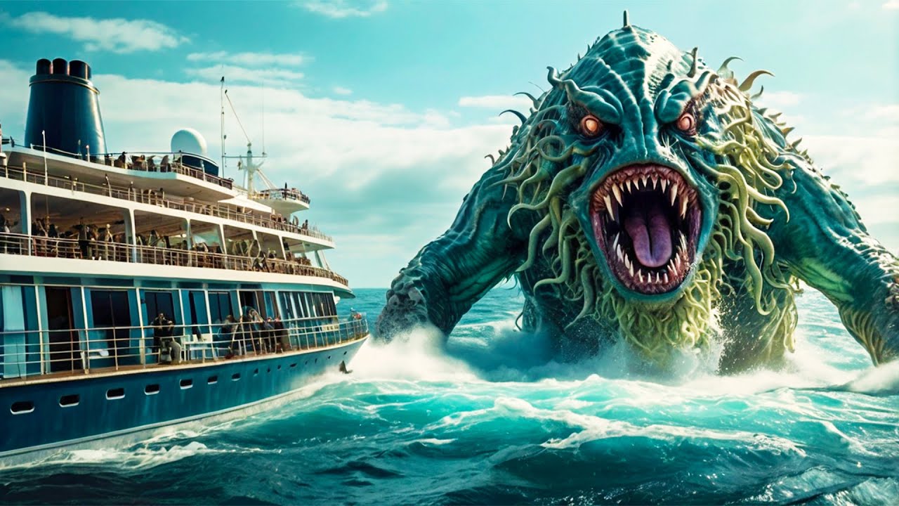 A massive cruise ship is attacked by a savage sea monster that devours ...