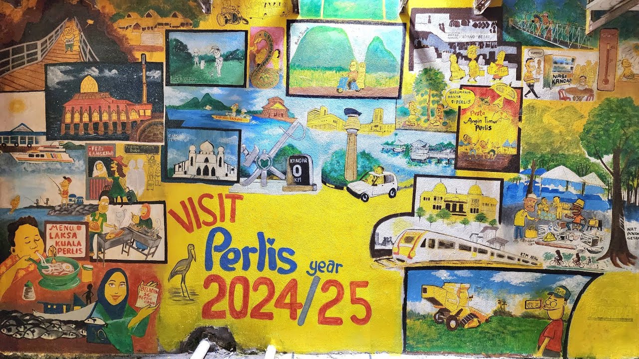 Kangar Art Street Art 2.0 Wall Mural Evening Walk Perlis - YouTube