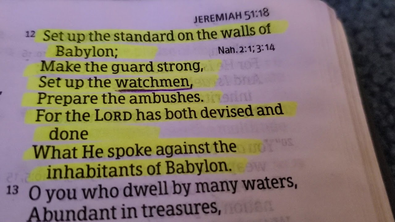 Bible Reading - Jeremiah 51:12 - YouTube