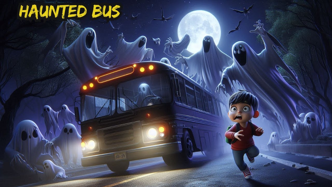 Haunted Bus | Horror Stories | Cartoon Stories | Bedtime Stories - YouTube