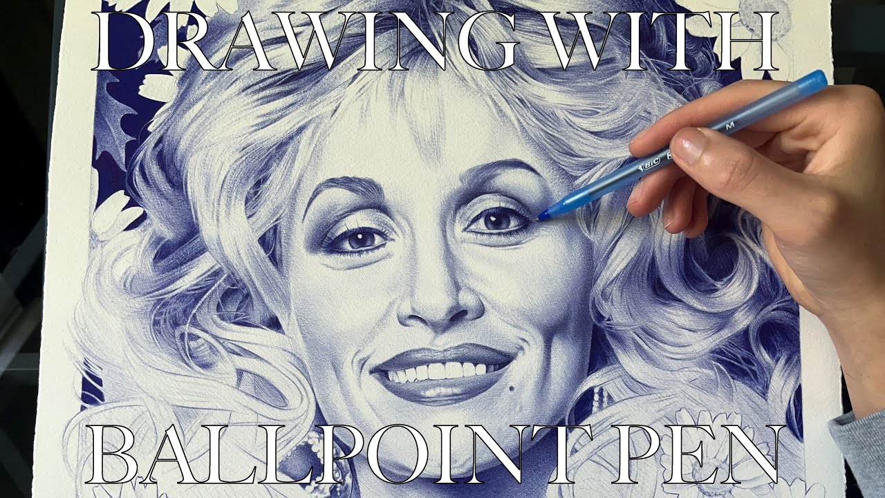 How To Draw With Ballpoint Pen - QUICK Guide To Crosshatching - YouTube