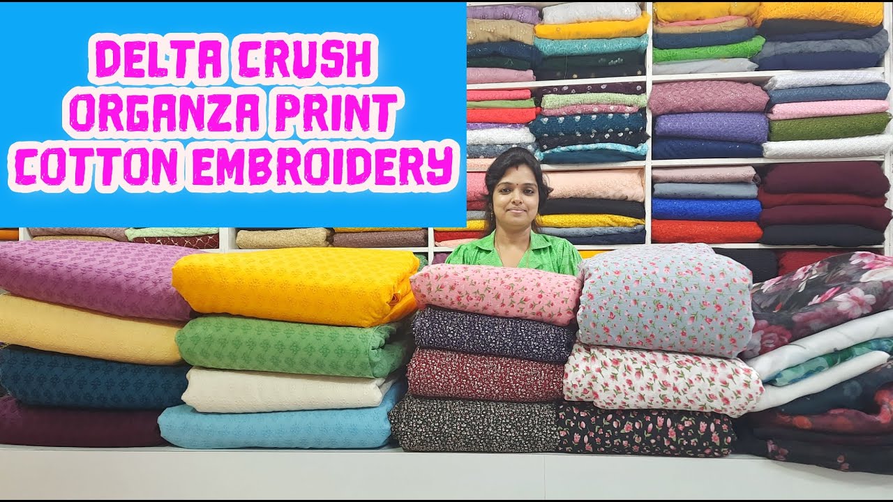 DELTA CRUSH | ORGANZA PRINT | COTTON EMBROIDERY | WHATSAPP 8301883212 ...
