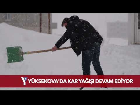 Yüksekova'da kar yağışı devam ediyor