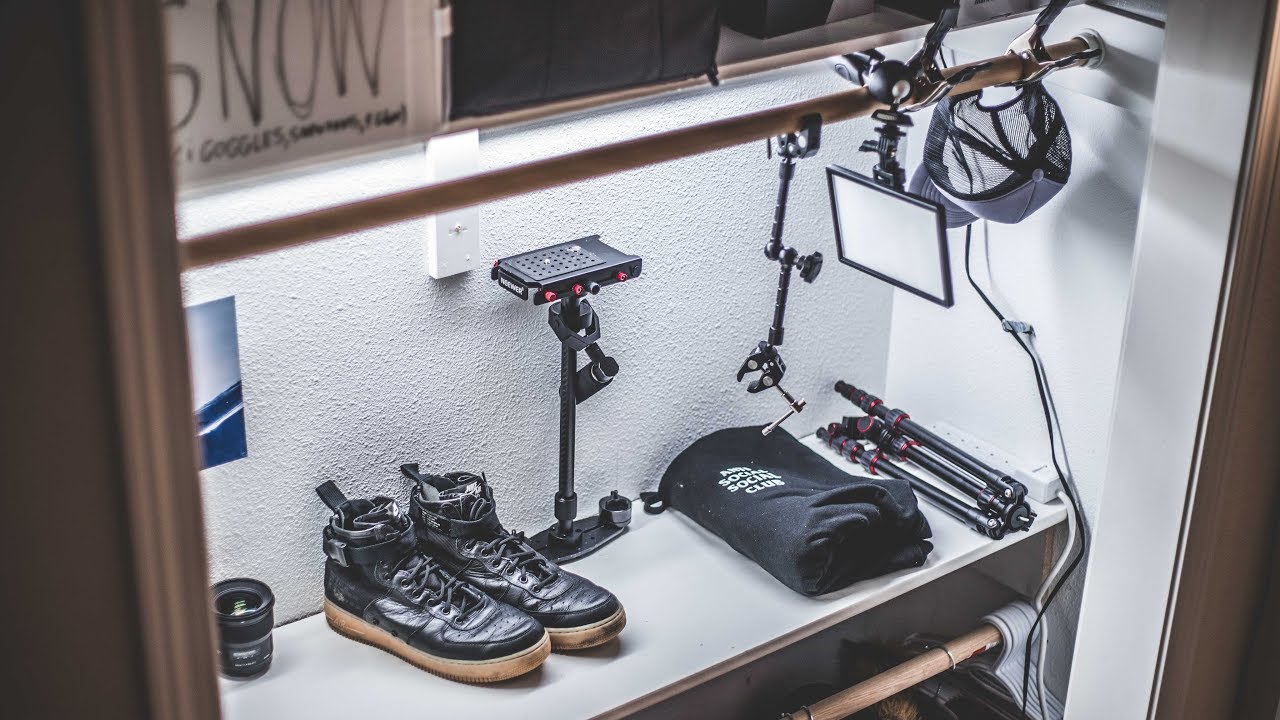 How I turned an OLD CLOSET into a DOPE CAMERA CLOSET!!! - YouTube
