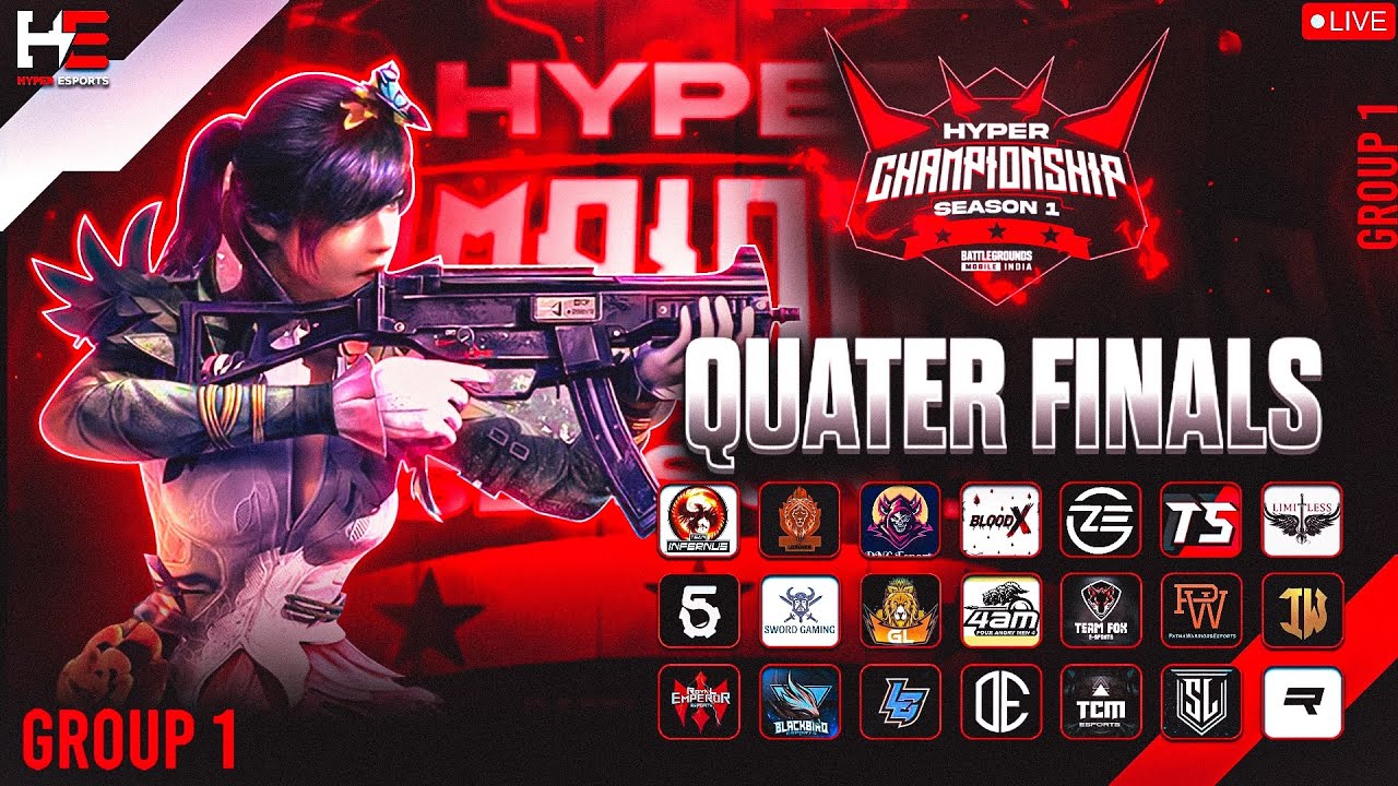 [HINDI] QUATER FINALS GP 1 || HYPER CHAMPIONSHIP S1 || HYPER ESPORTS ...