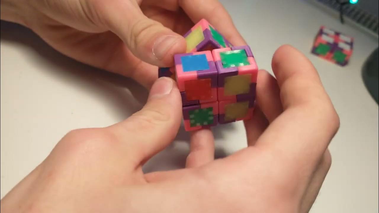 Example solve of my physical 2x2x2x1 Rubik's hypercuboid :D - YouTube