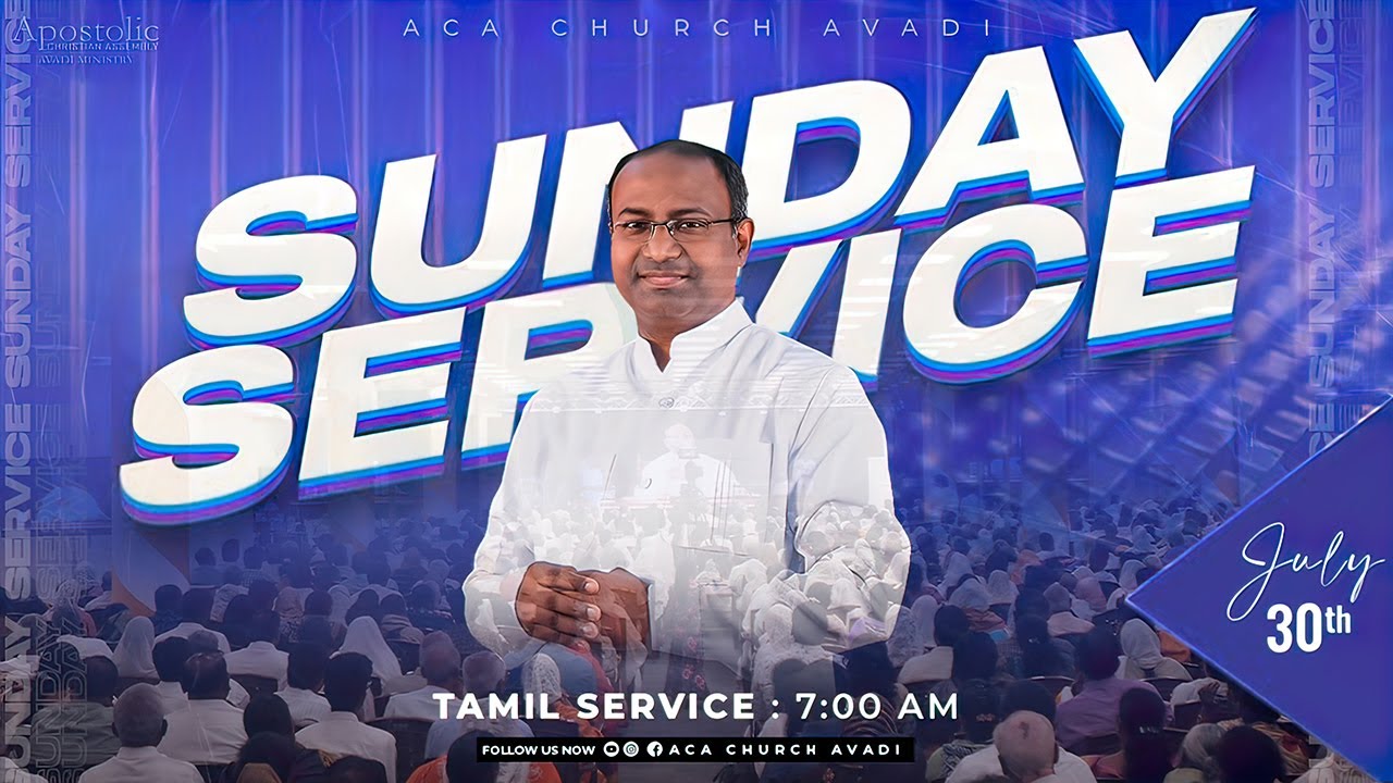 LIVE | Sunday Service - 2 (Tamil) Melpakkam | 30 July 2023 - YouTube