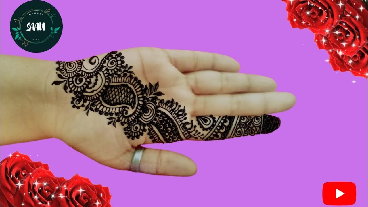 unique bell style mehandi design/very simple mehndi design/butifull ...