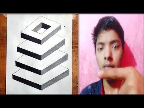 How to 3D Drawing easy steps for kids under @creativearts724 #3d ...
