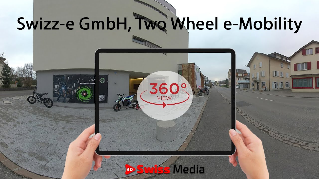 Swizz-e GmbH, Two Wheel e-Mobility - 360 Virtual Tour Services - YouTube