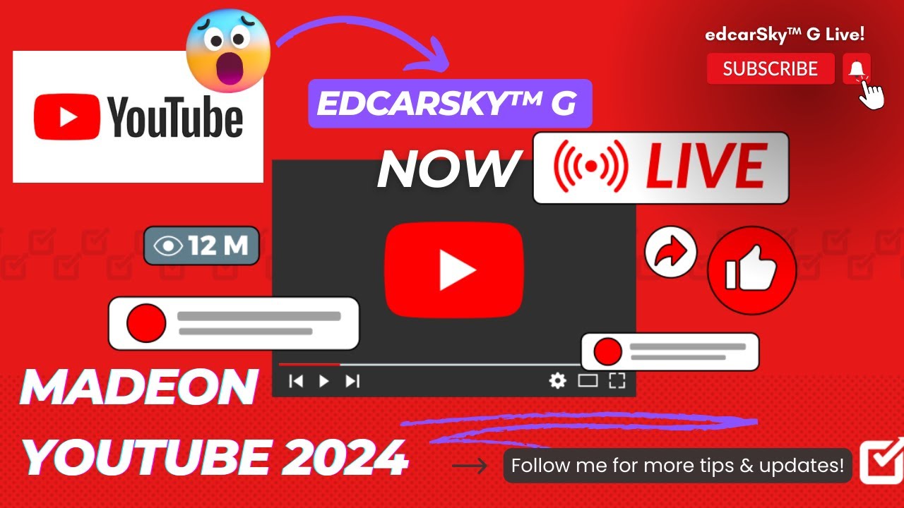 The Official edcarSky™ G Live is now live! MadeOn YouTube 2024 - YouTube