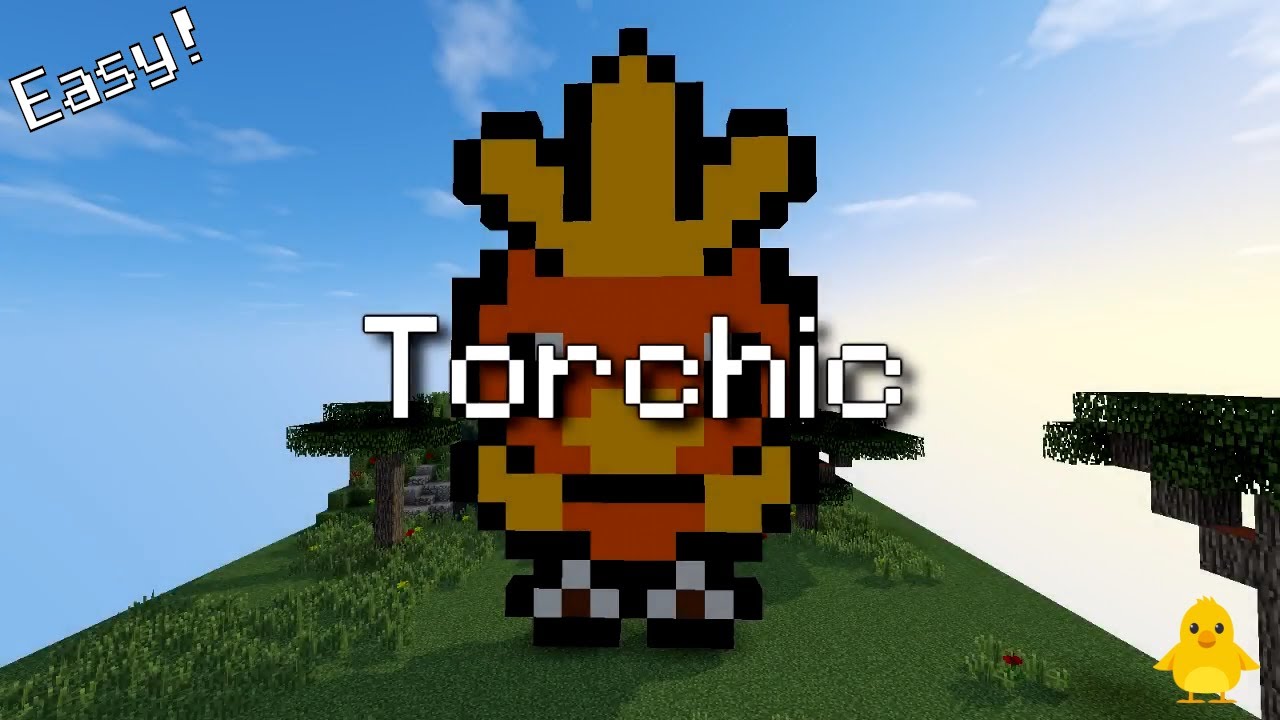 Pokemon Pixel Art - Torchic | Minecraft Tutorial - YouTube
