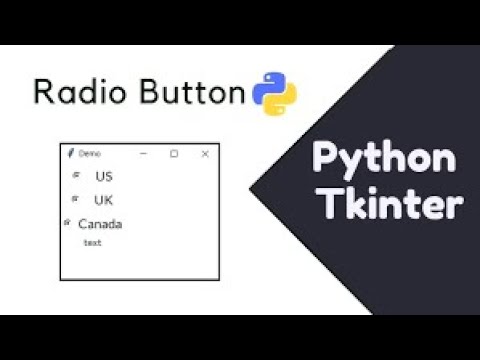 RADIO BUTTON IN PYTHON TKINTER|CODEJAL| - YouTube
