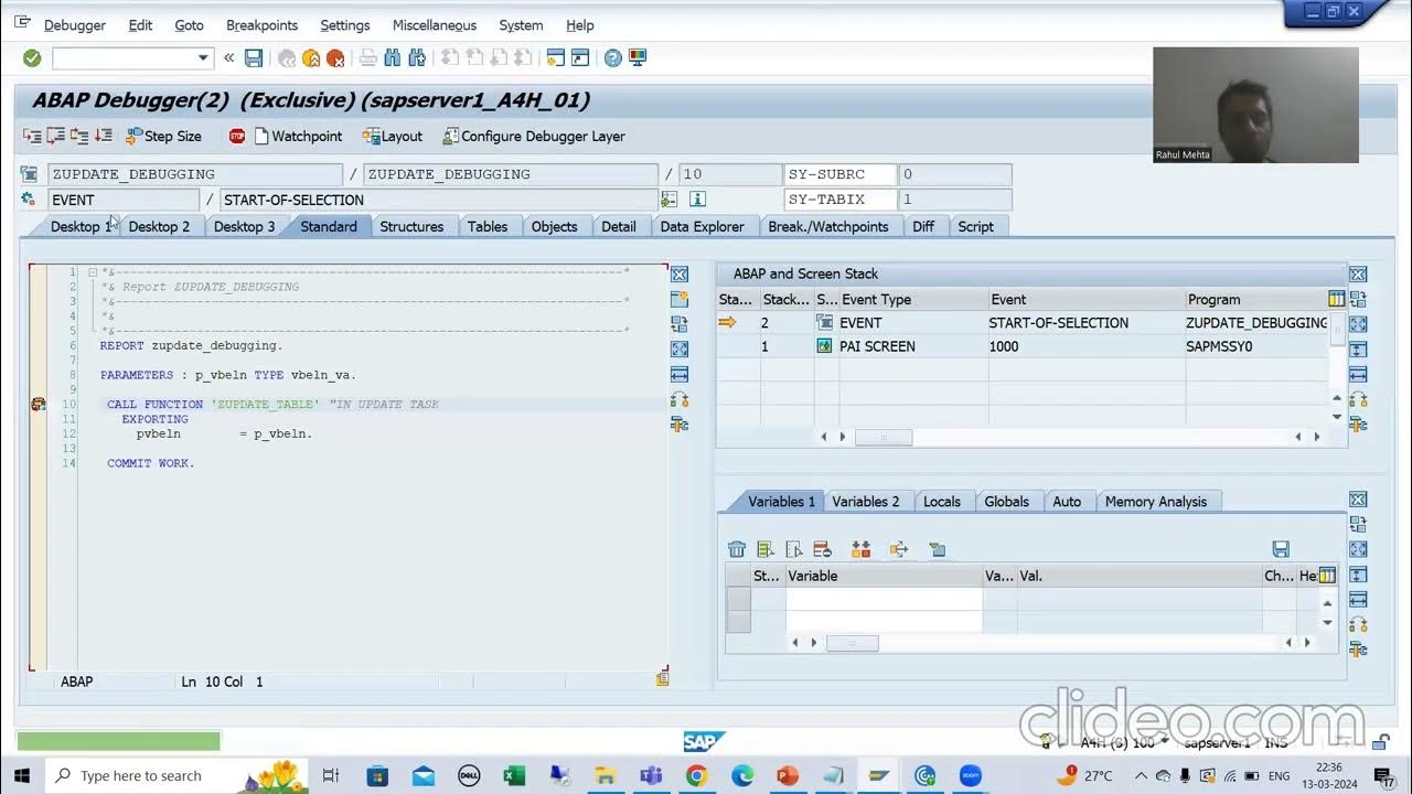 49 - Additional ABAP Concepts - Update Function Module - Introduction Part1 - YouTube