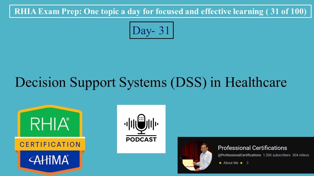 RHIA Exam Preparation 031- Decision Support System DSS - YouTube