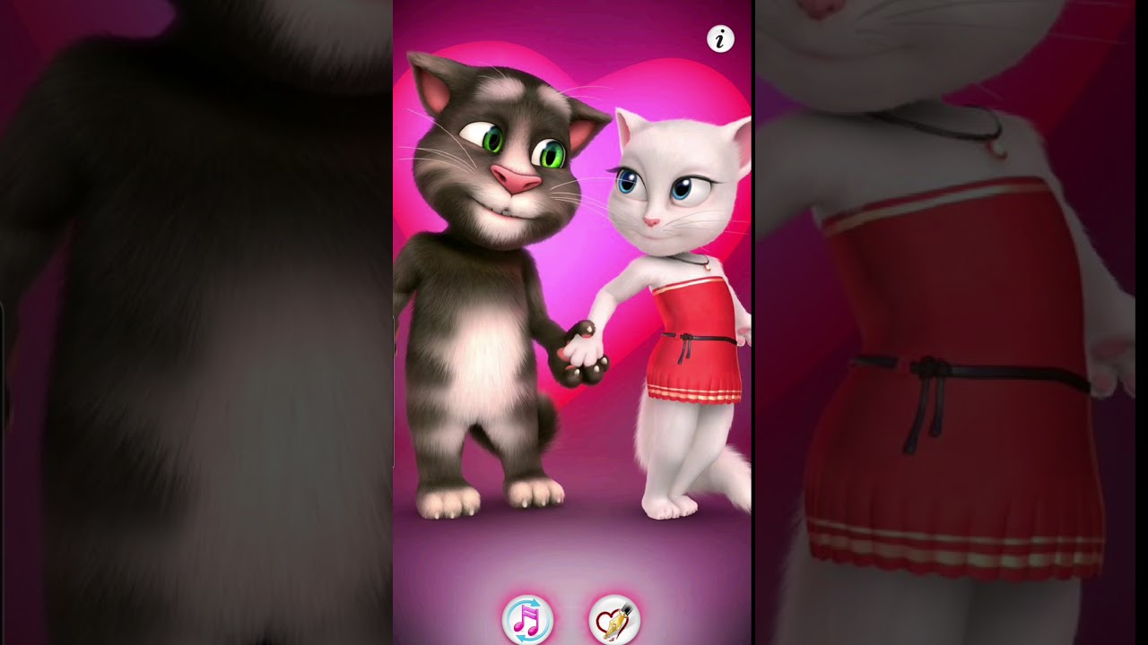 Talking Tom & Angela Romantic Dance #Shorts - YouTube