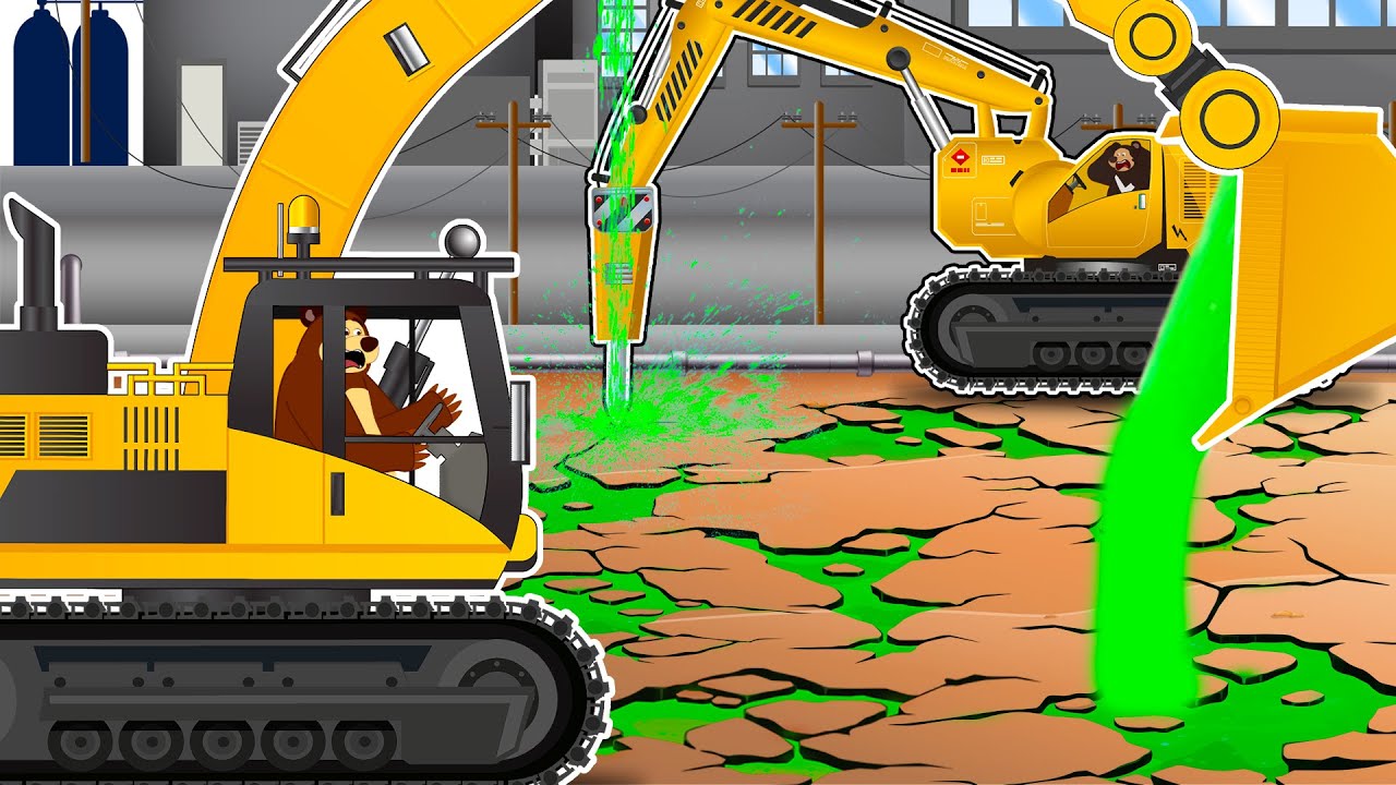 Oil Pipeline Break - Excavator, Rock Breaker Repair and Waste Oil ...
