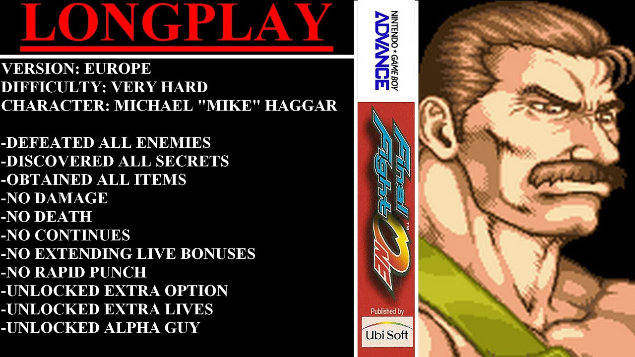 Final Fight One [Europe] (Game Boy Advance) - (Longplay - Mike Haggar ...