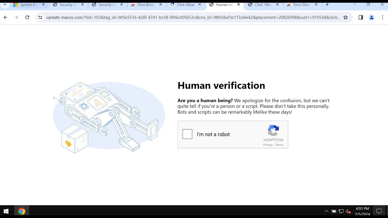 Update-macos.com fake Human Verification alert removal. - YouTube