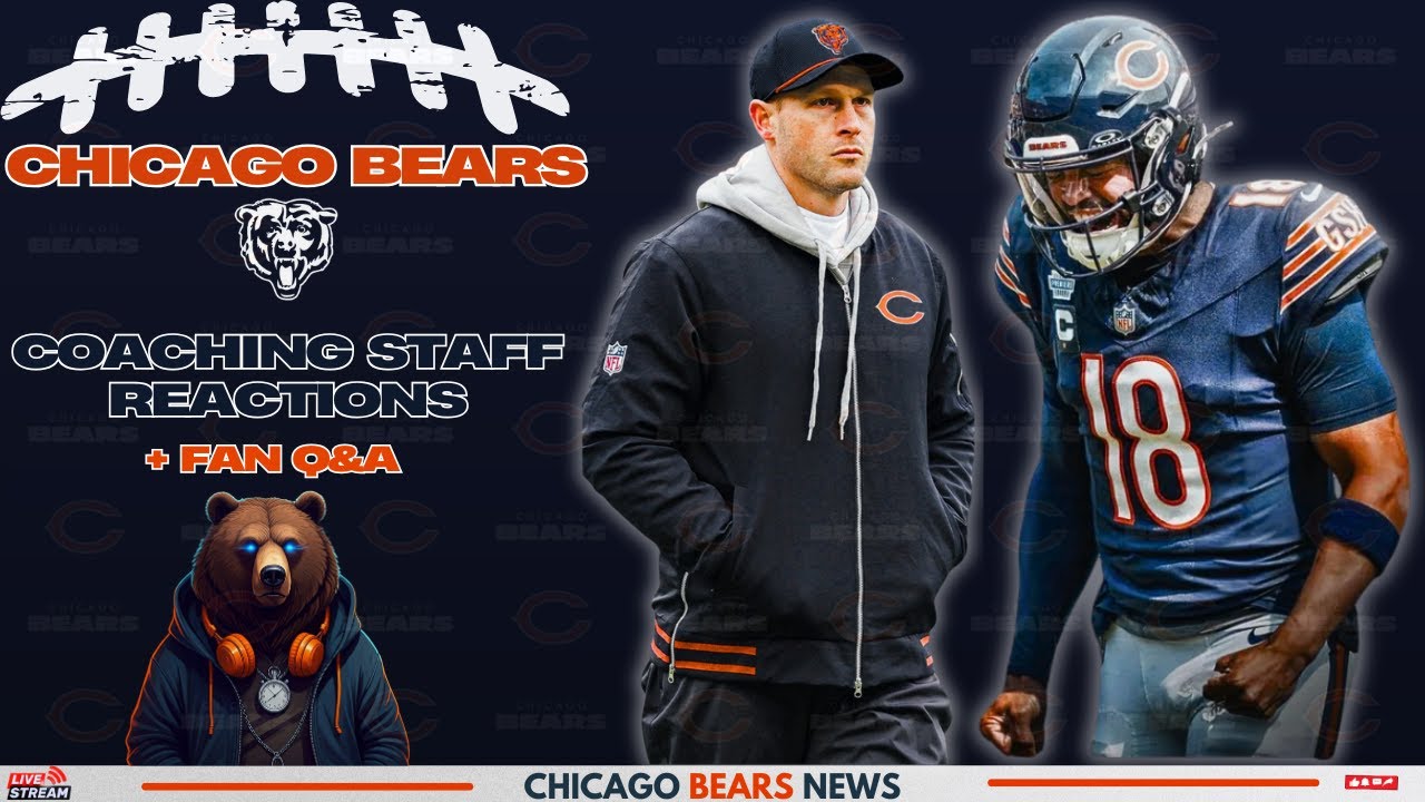 Chicago Bears Coaching Staff Reactions + Fan Q&A | Live Stream - YouTube