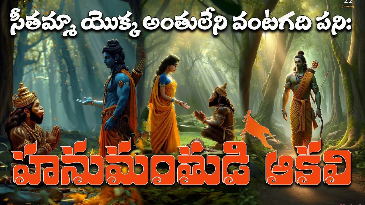 Sitamma's Endless Kitchen Duty Hanuman's Hunger#hanuman #telugu # ...