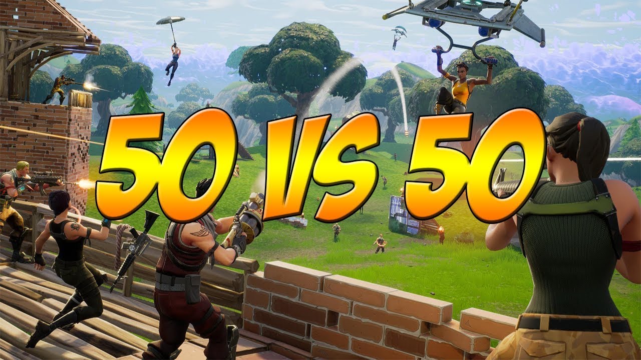 FORTNITE 50 VS 50 GAMEPLAY!!! EL NUEVO MEJOR MODO DE JUEGO!!! FORTNITE ...