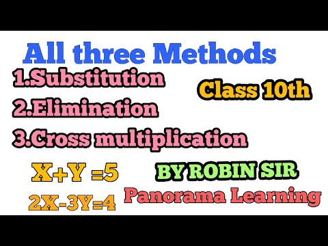 Substitution, Elimination, Cross multiplication methods in one video ...