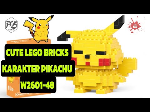 MERAKIT LEGO PIKACHU BRICKS KARAKTER PIKACHU - YouTube