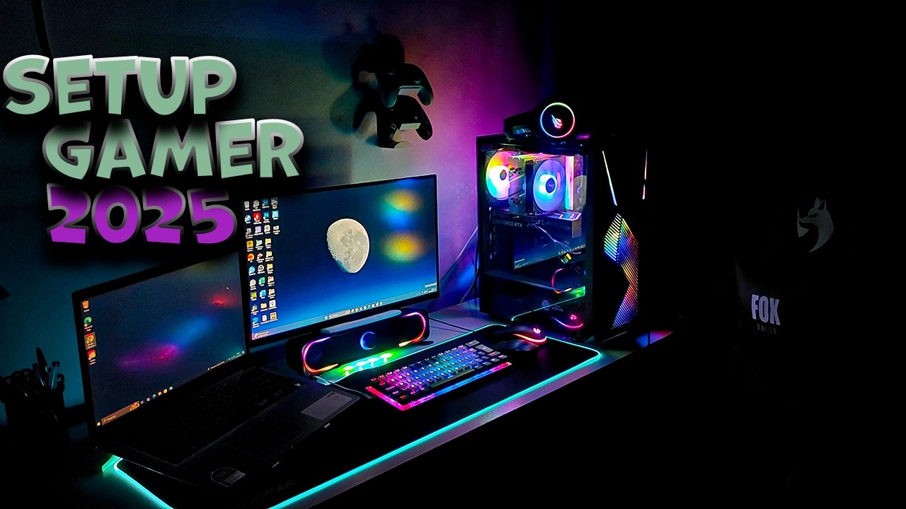 Transformei minha sala de casa no meu SETUP GAMER humilde - YouTube