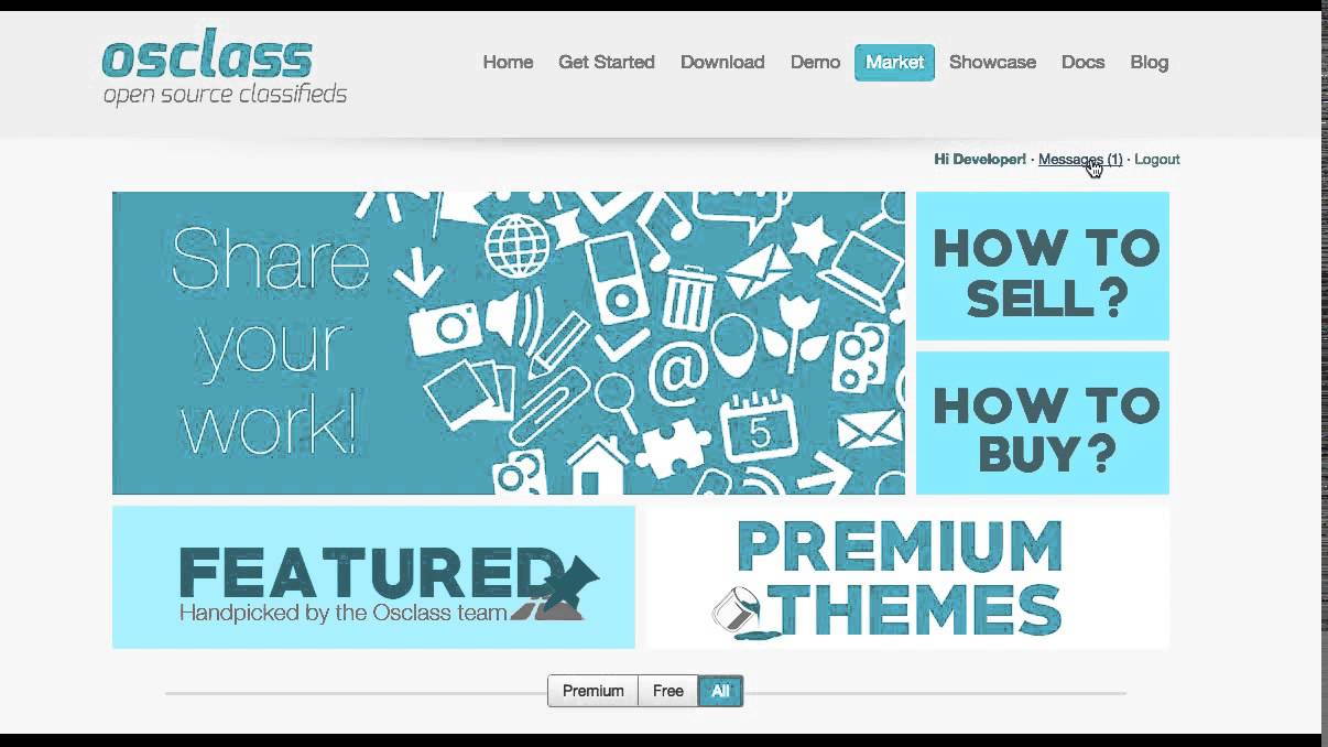 Osclass Market Messenger tool - YouTube