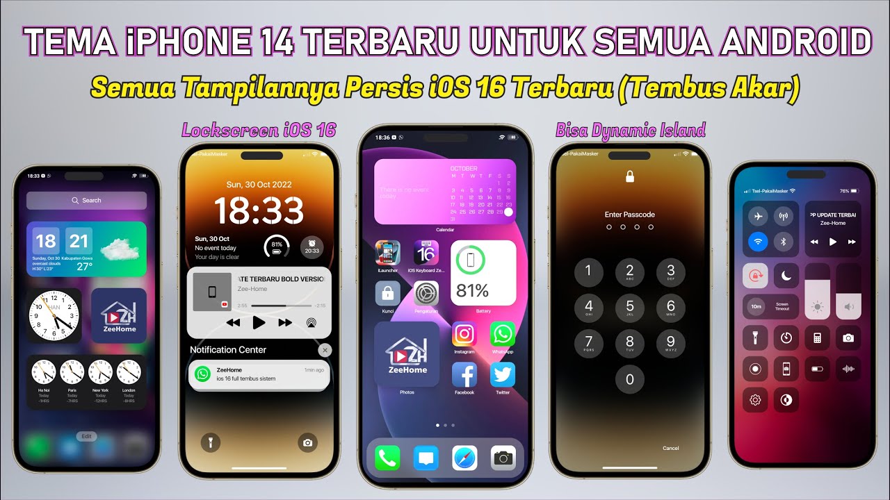 Tema iPhone 14 Pro Max (iOS 16) Update Terbaru Untuk Semua Android 🔥 ...