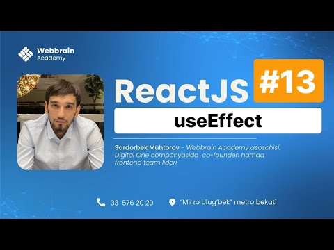 13 - dars | useEffect | ReactJS 2022 - YouTube