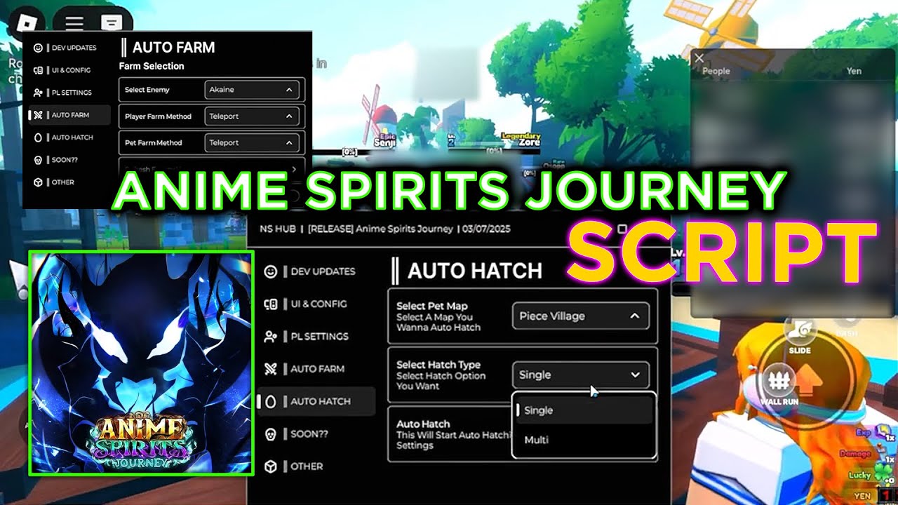 Anime Spirits Journey Script / Hack GUI | Auto Farm, Auto Hatch & More ...