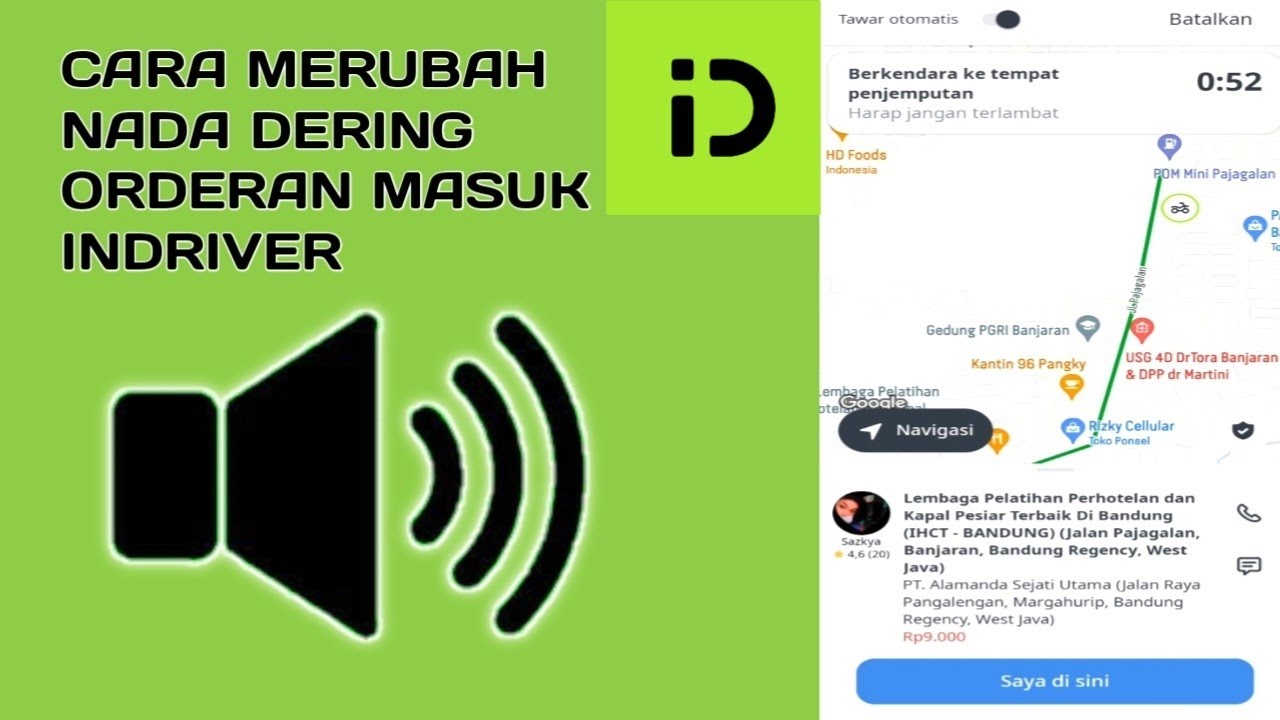 Cara Merubah Nada Dering Orderan Masuk inDriver - YouTube