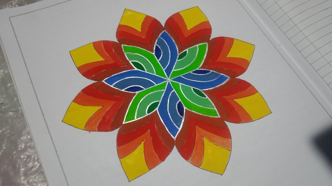 geometry rangoli easy,geometrical shapes rangoli easy,easy geometrical ...