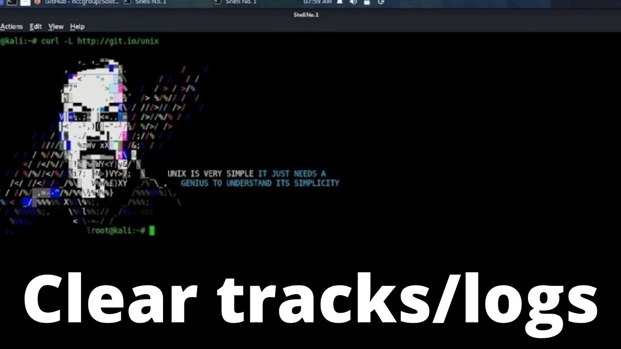 How to clear tracks/logs in kali linux - YouTube