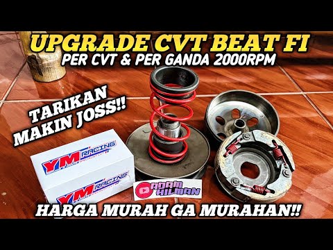 UPGRADE CVT BEAT FI 125CC!! MENGGUNAKAN PER CVT & PER GANDA 2000RPM ...