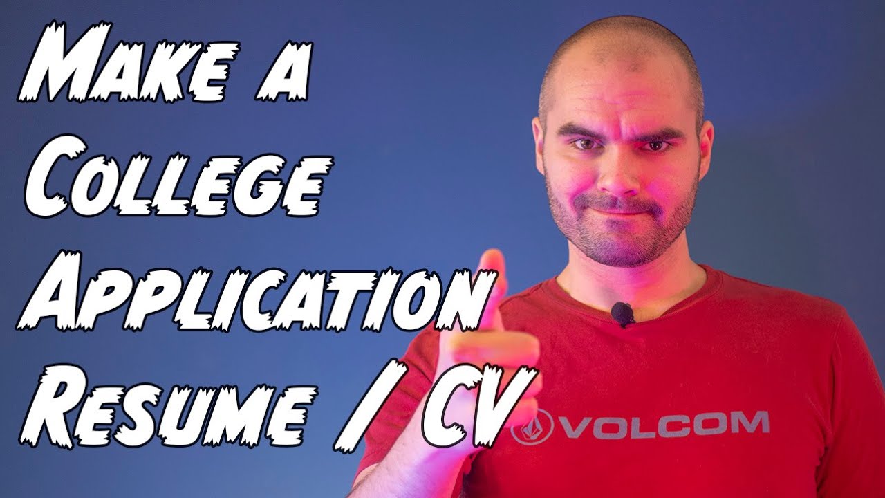 How to make a resume for college applications! Guide to writing a CV ...