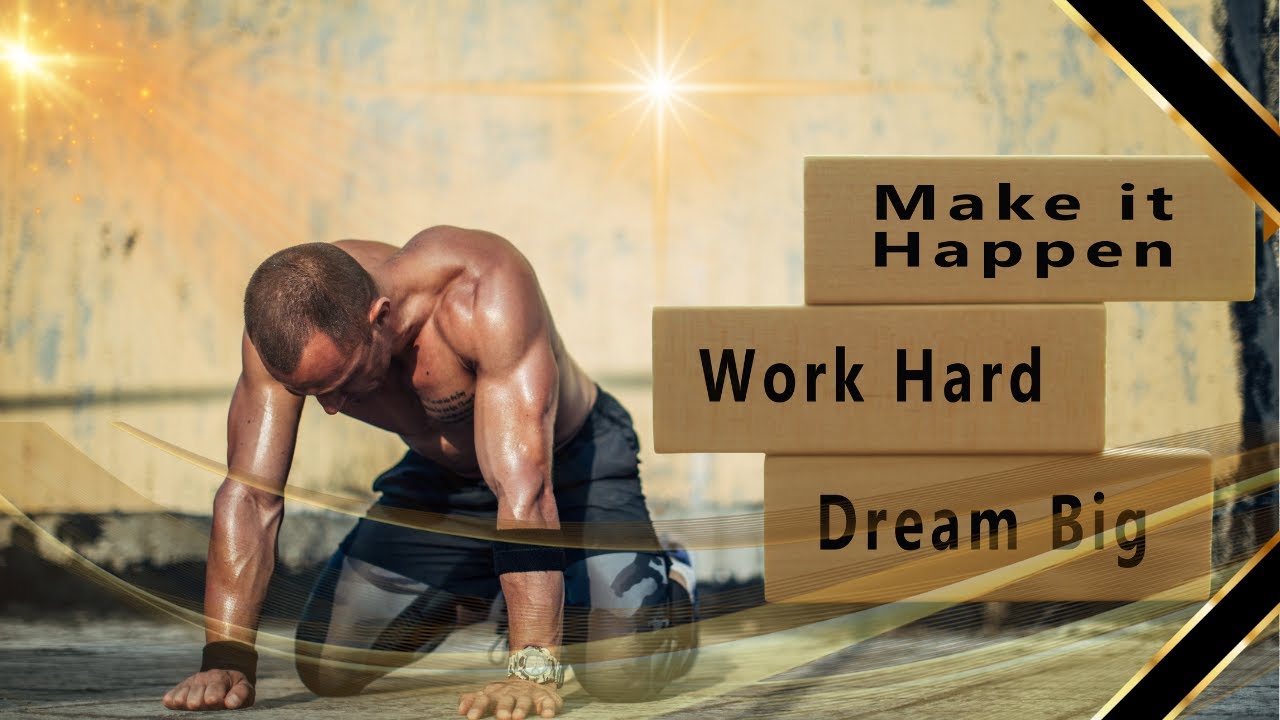 Power Through Challenges with Work Hard Motivational quote Achieve More ...