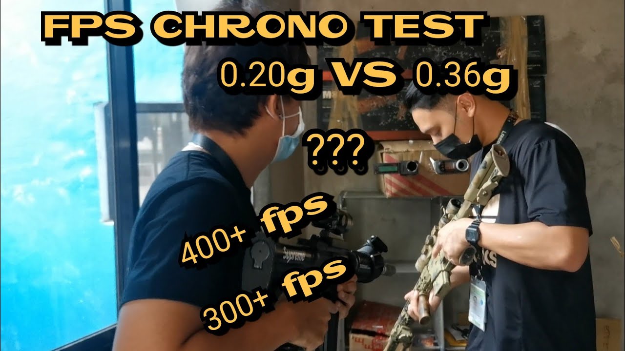 FPS CHRONO TEST E&C 857 STOCK | 0.20g VS 0.36g bbs. | AIRSOFT ...