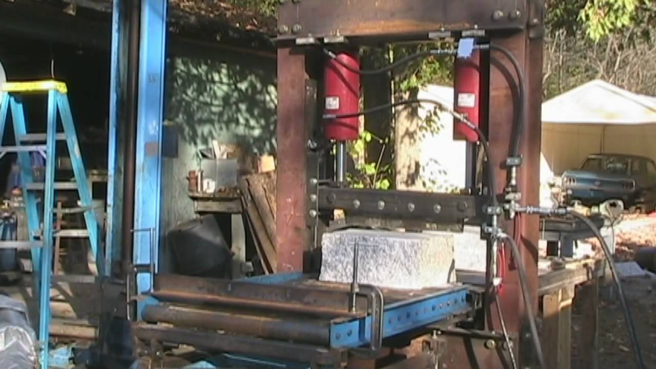 Homemade Hydraulic Stone Splitter - YouTube