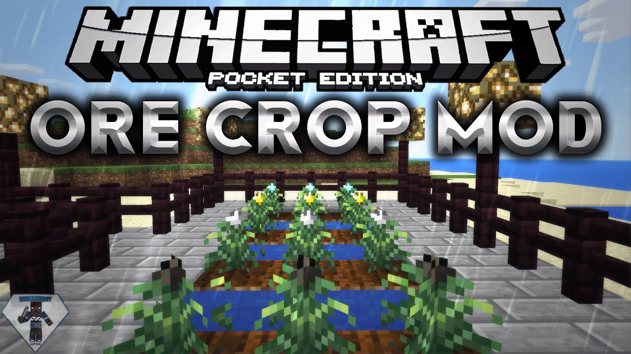 (0.14.0) Minecraft PE Mod Showcase | Ore Crop Mod "GROW ORES!" - YouTube
