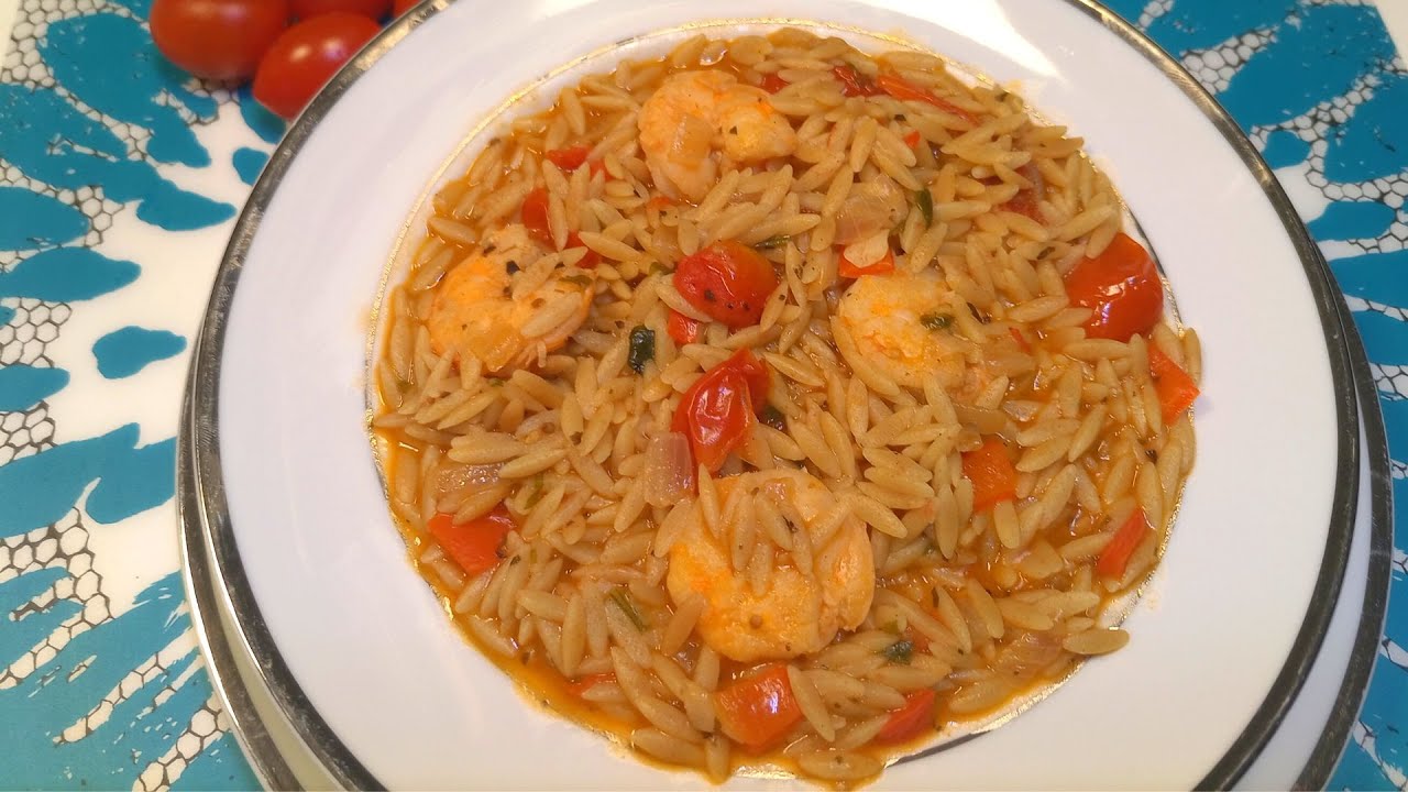 Κριθαρακι με γαρίδες! Juvetsi with shrimps! - YouTube