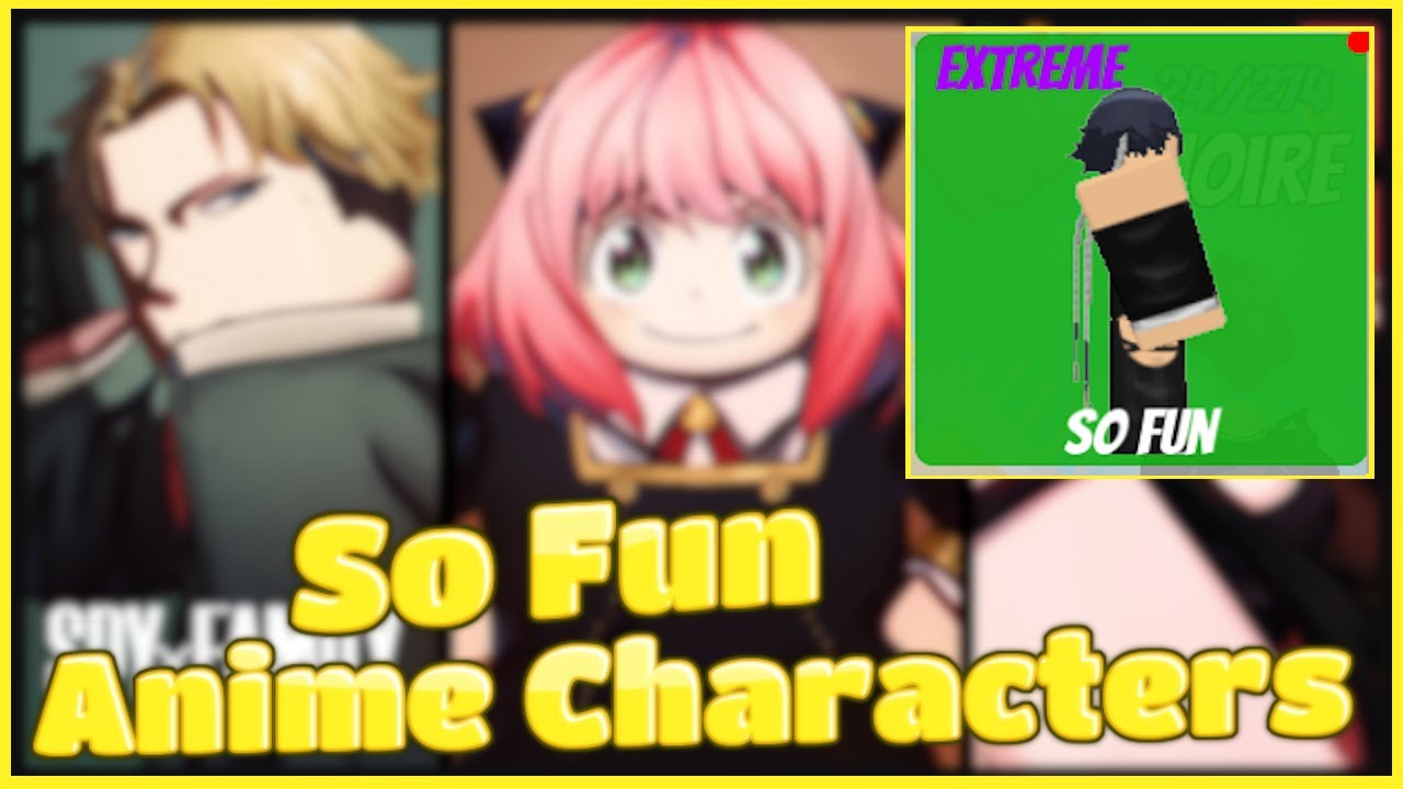 How to get So Fun - Roblox - Find the Anime Characters! - YouTube