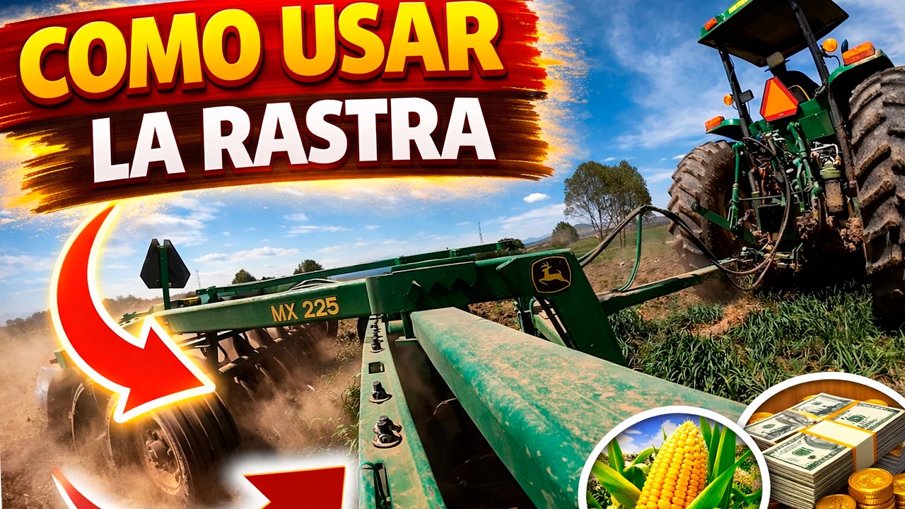 10 Beneficios & Como Usar la Rastra Agrícola con Tractor - YouTube